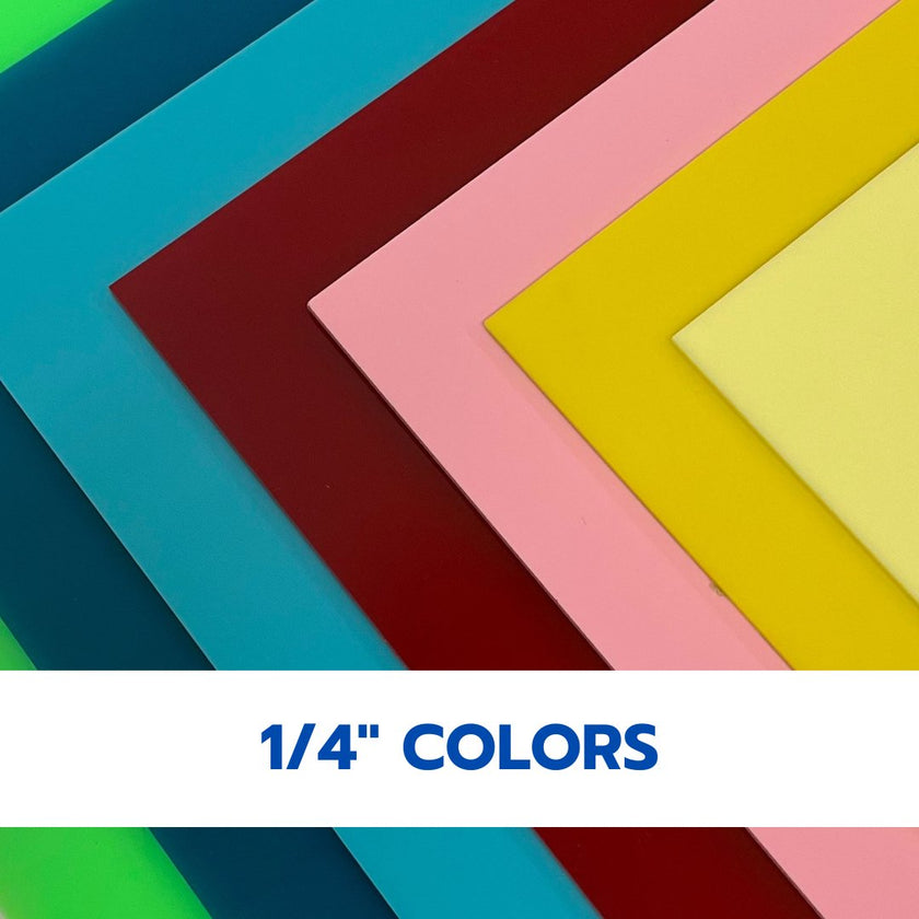 Colored Cast Acrylic Sheets | 1/4" | 48" X 96" – Lasered By The Creek